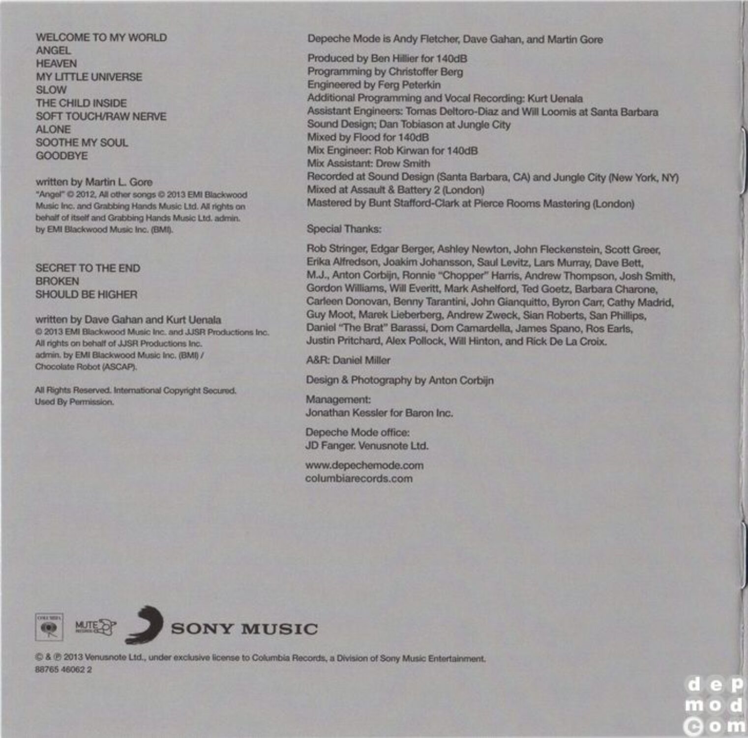 Delta Machine — Depeche Mode Discography